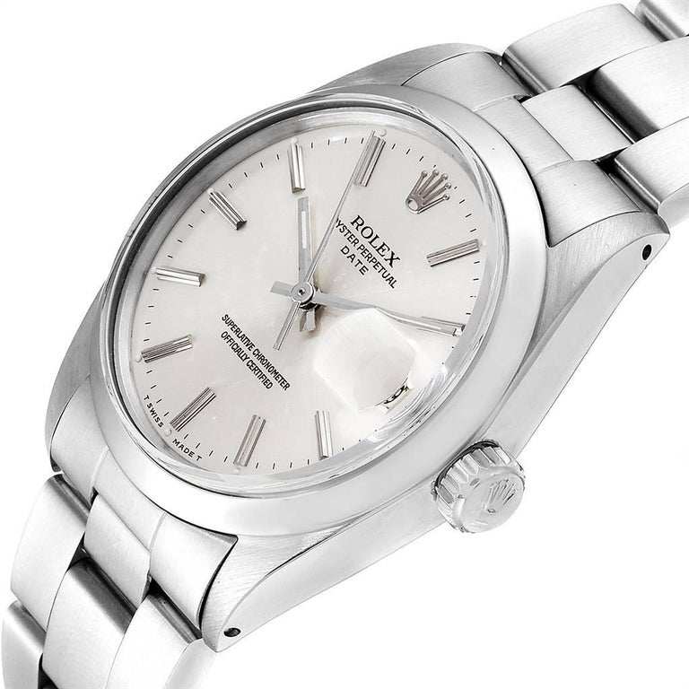 Rolex Date Automatic Stainless Steel Vintage Men’s Watch 1500 For Sale ...