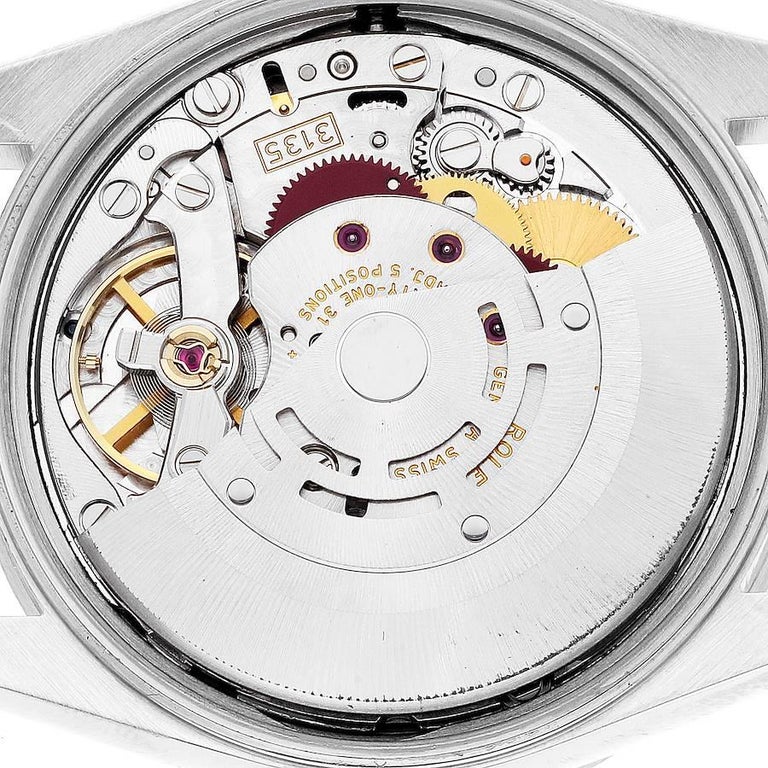 Rolex Date Black Dial Engine-Turned Bezel Steel Mens Watch 15210 at 1stDibs
