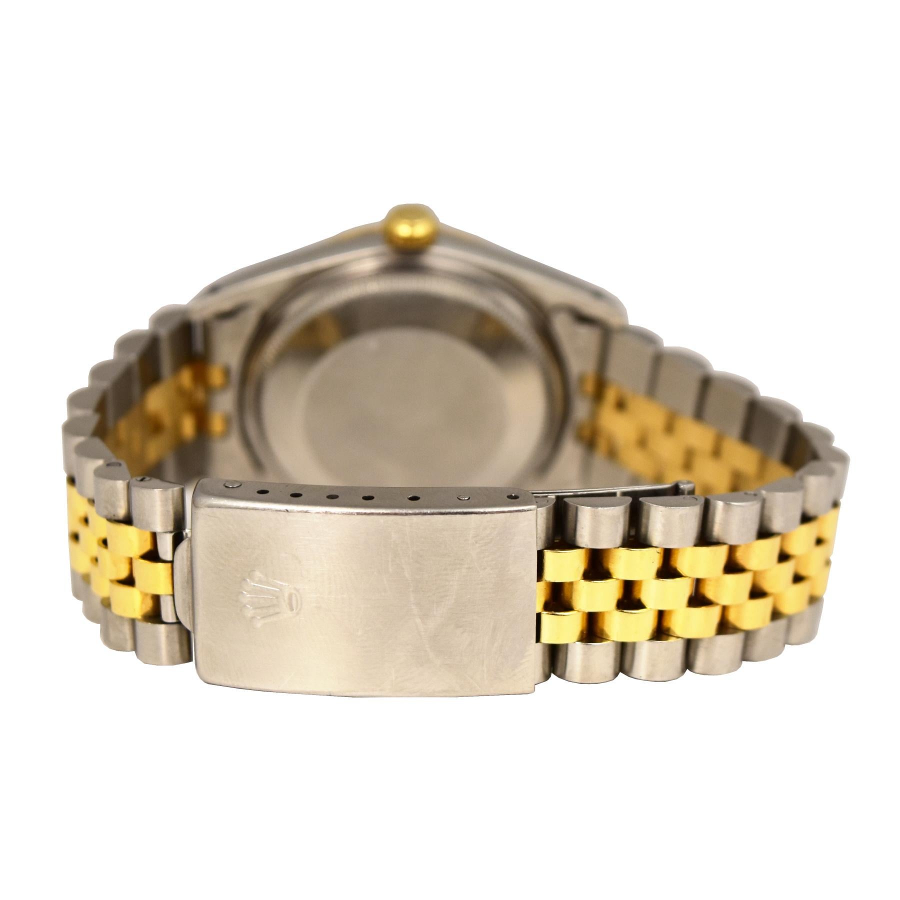 Rolex Date Ref. 15053 Two Tone 18k Yellow Gold and Stainless Steel For ...