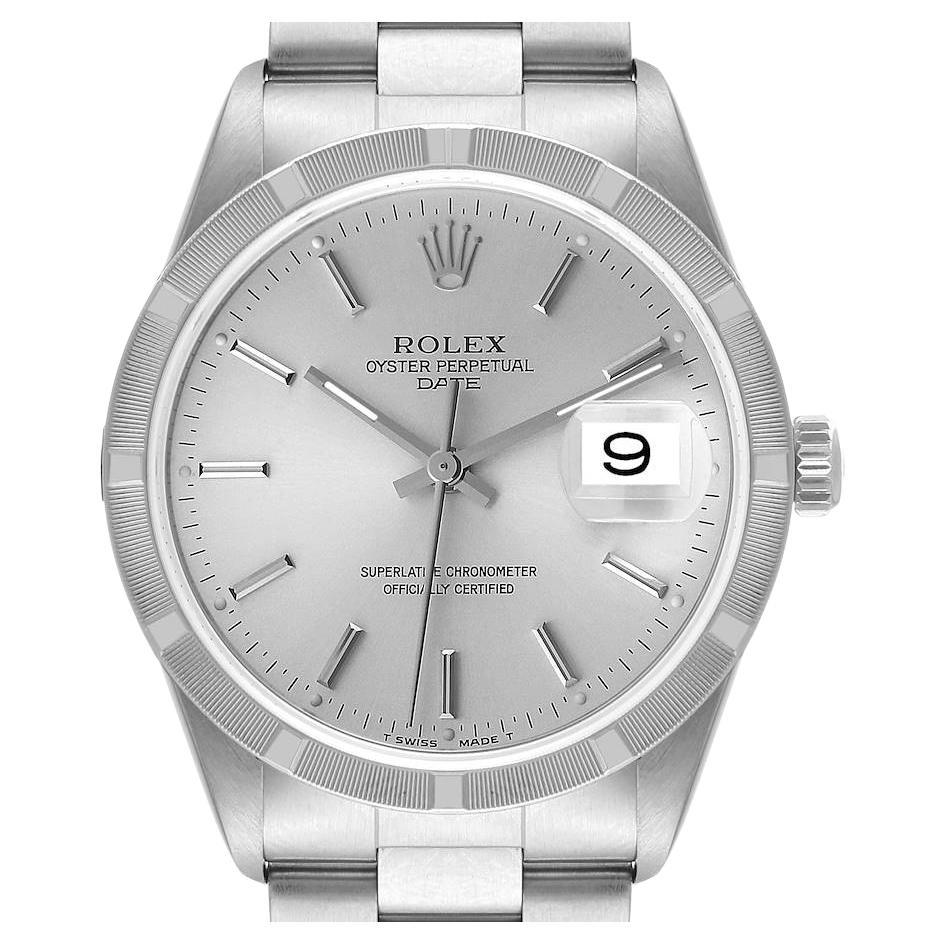 Rolex Datejust Steel Silver Dial Engine Turned Bezel Automatic Men's ...