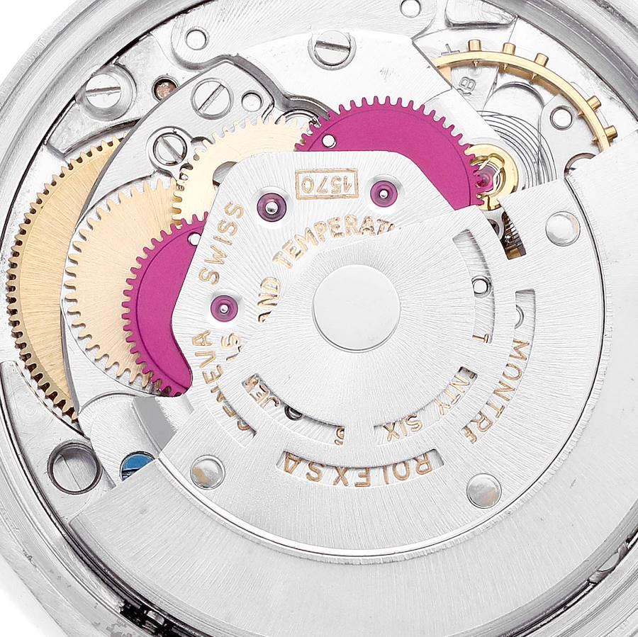Rolex Date Silver Dial Engine Turned Bezel Vintage Steel Mens Watch ...