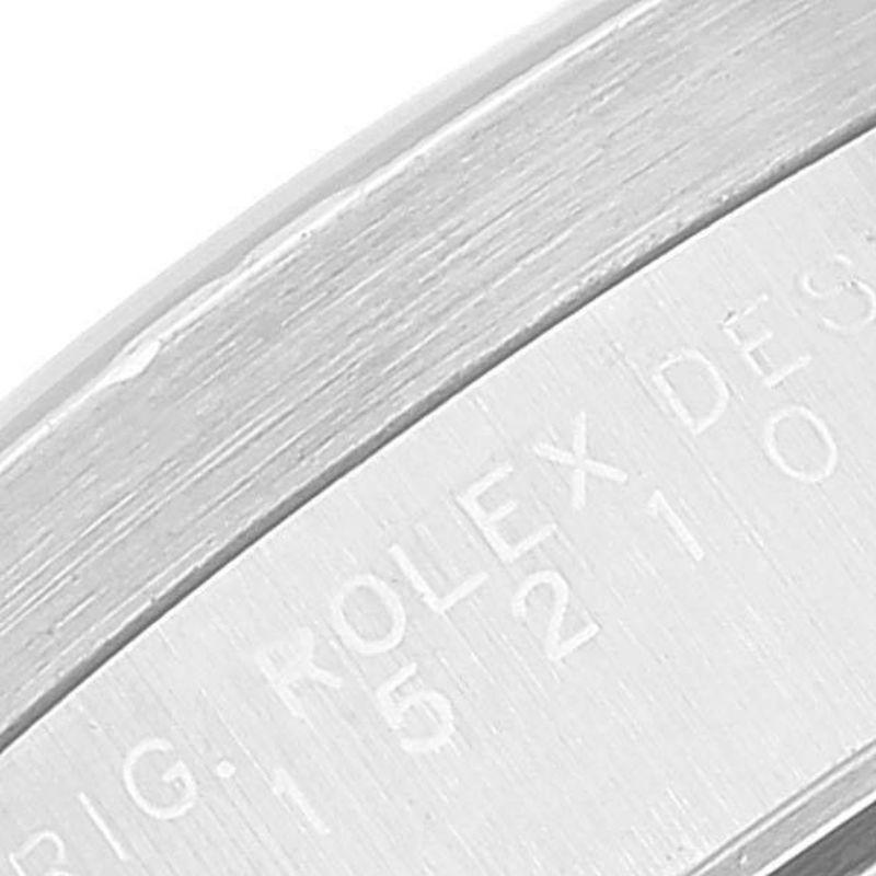 Rolex Date Silver Dial Steel Engine Turned Bezel Mens Watch 15210 at ...