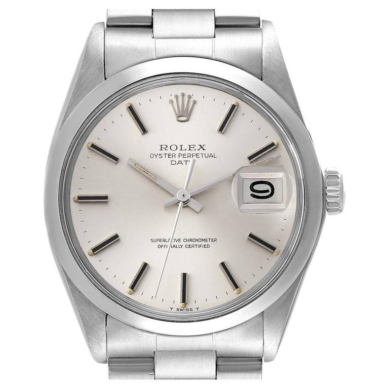 Rolex Montre vintage pour homme Date avec cadran en acier inoxydable et ...
