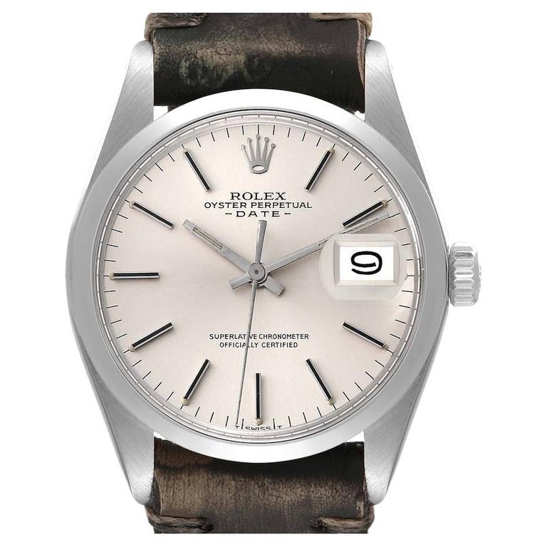 Rolex Edelstahl-Silber-Zifferblatt Vintage Herrenuhr 1500 im Angebot ...