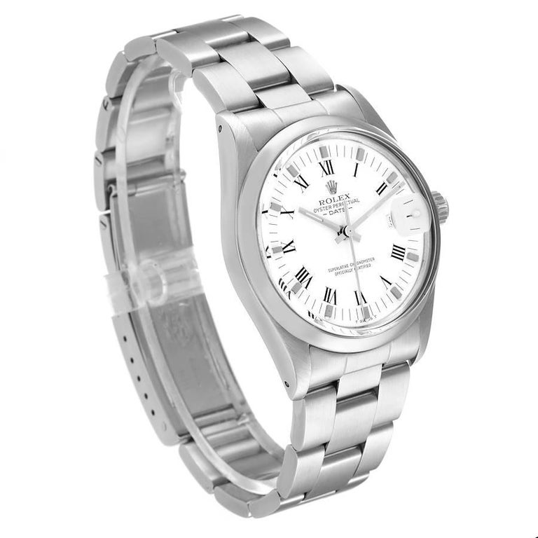 Rolex Date Stainless Steel White Dial Vintage Mens Watch 15000 For Sale ...