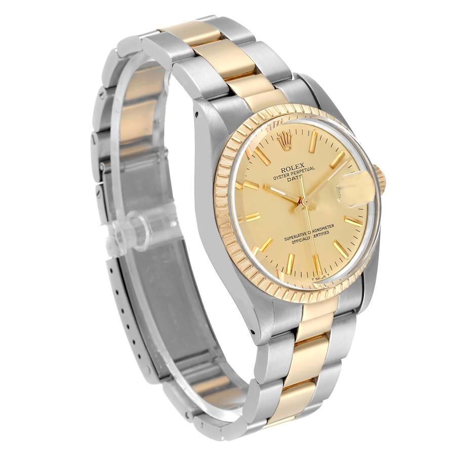 Rolex Date Steel Yellow Gold Vintage Mens Watch 1505 Box Papers at ...