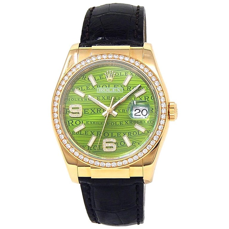 Rolex Datejust 116188, Green Dial, Certified and Warranty at 1stDibs