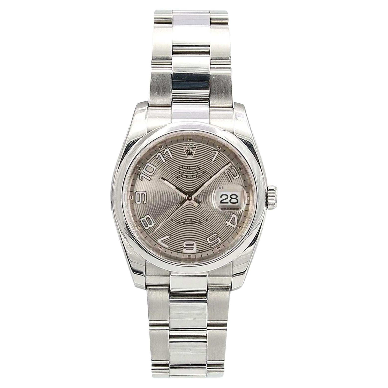 Rolex Datejust 116200 - Racing Concentric Silver Dial, Stainless Steel ...