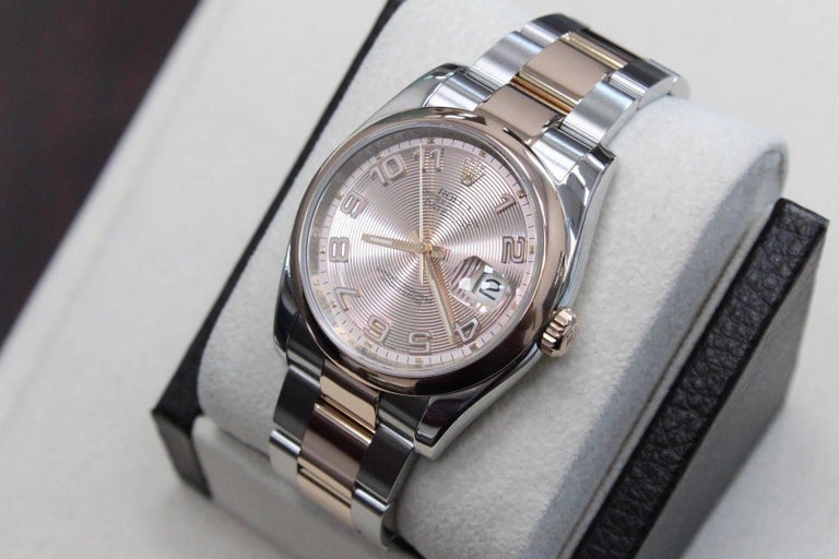 Rolex Datejust 116201 18 Karat Gold and Stainless Steel Pink Concentric ...