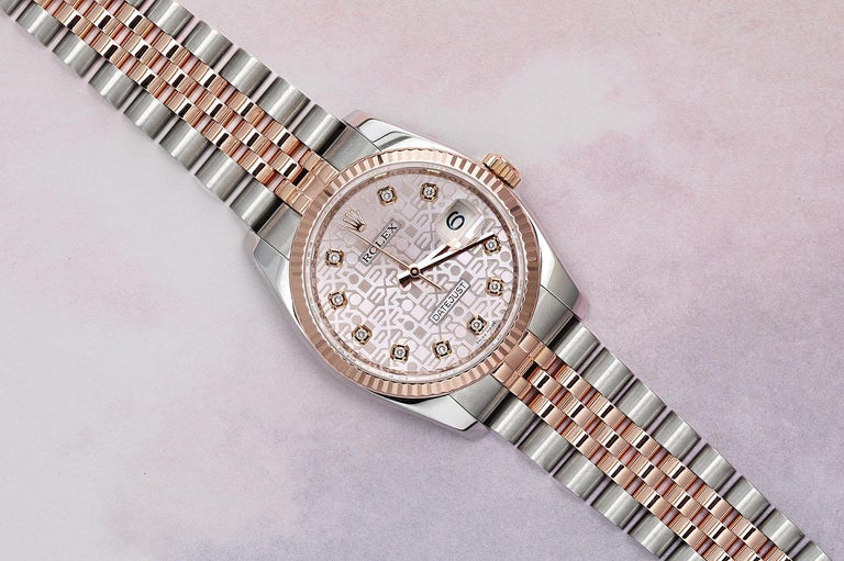 Rolex Datejust 116231 Steel and Rose Gold 36mm Anniversary Pink Diamond ...
