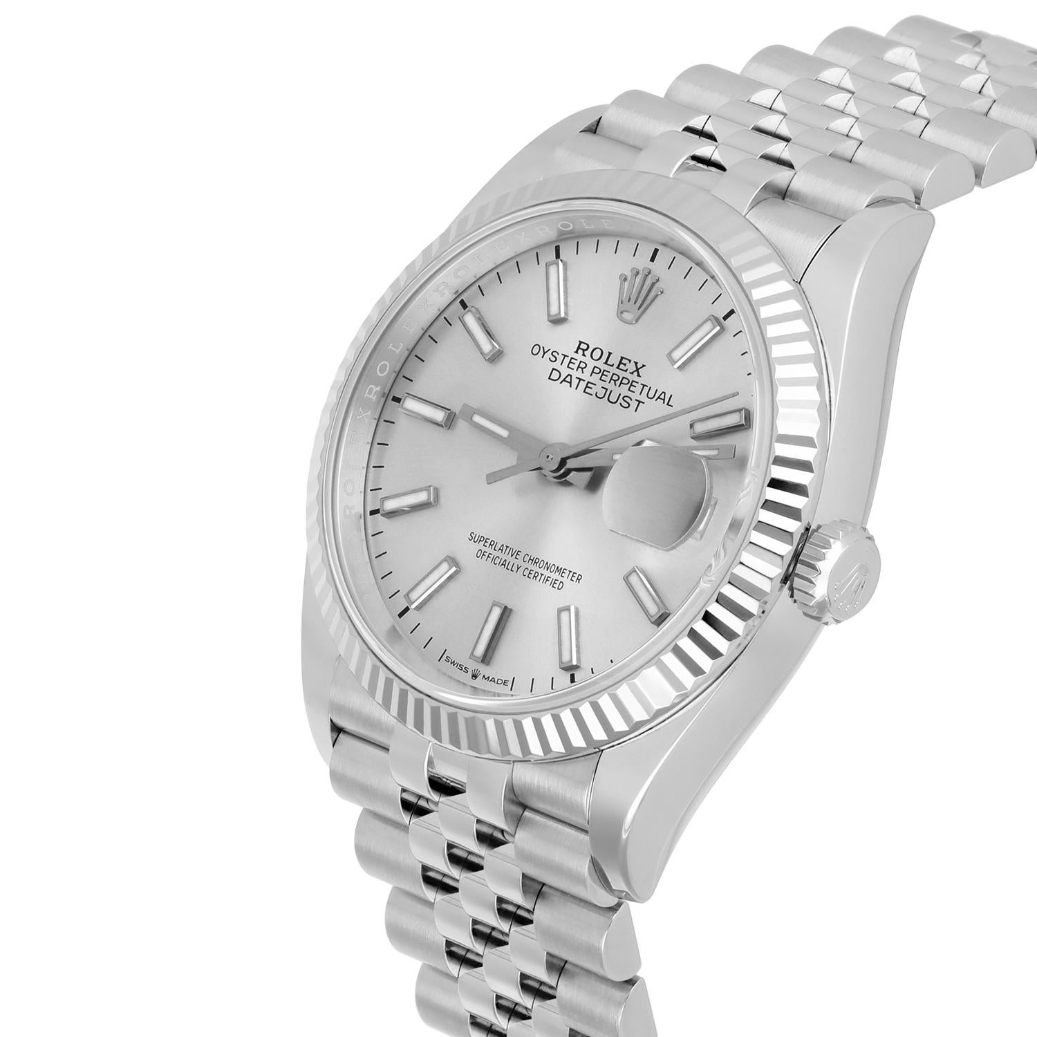 Rolex Datejust 126234 Steel 36mm Silver Index Dial Jubilee Bracelet ...