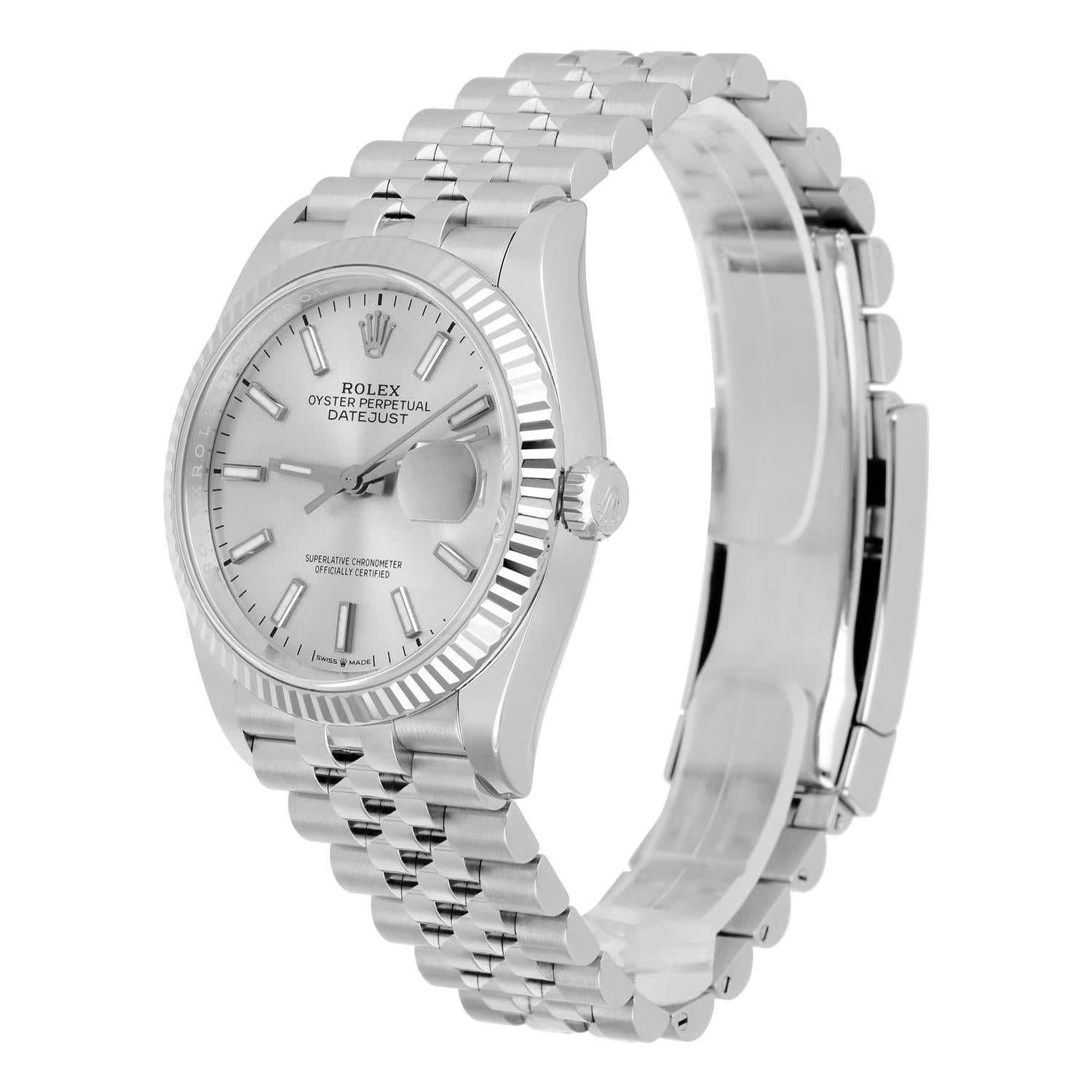 Rolex Datejust 126234 Steel 36mm Silver Index Dial Jubilee Bracelet ...