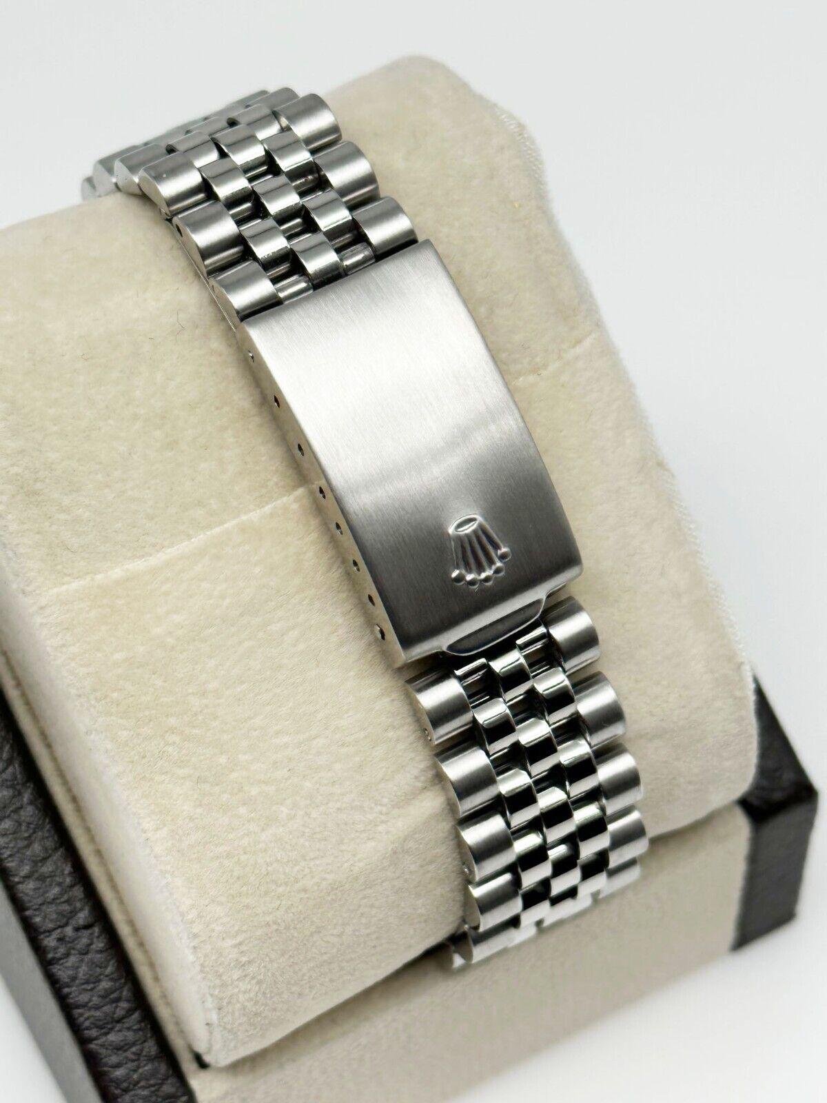 Rolex Datejust 1601 Blue Diamond Arabic Markers Diamond Bezel Stainless ...
