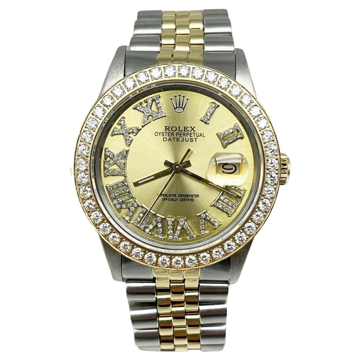 Rolex Datejust II 116333 Diamond Dial Diamond Bezel 18 Karat Gold and ...