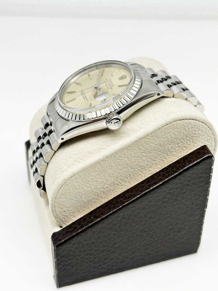 Rolex Datejust 16030 Silver Dial Stainless Steel Box Paper For Sale at ...