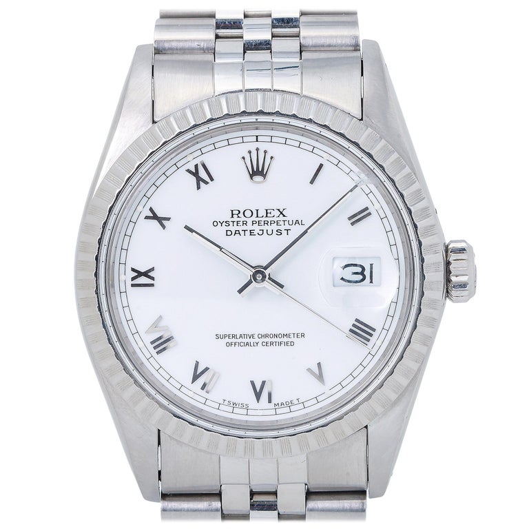 Rolex Datejust 16030, White Dial, Certified and Warranty at 1stDibs