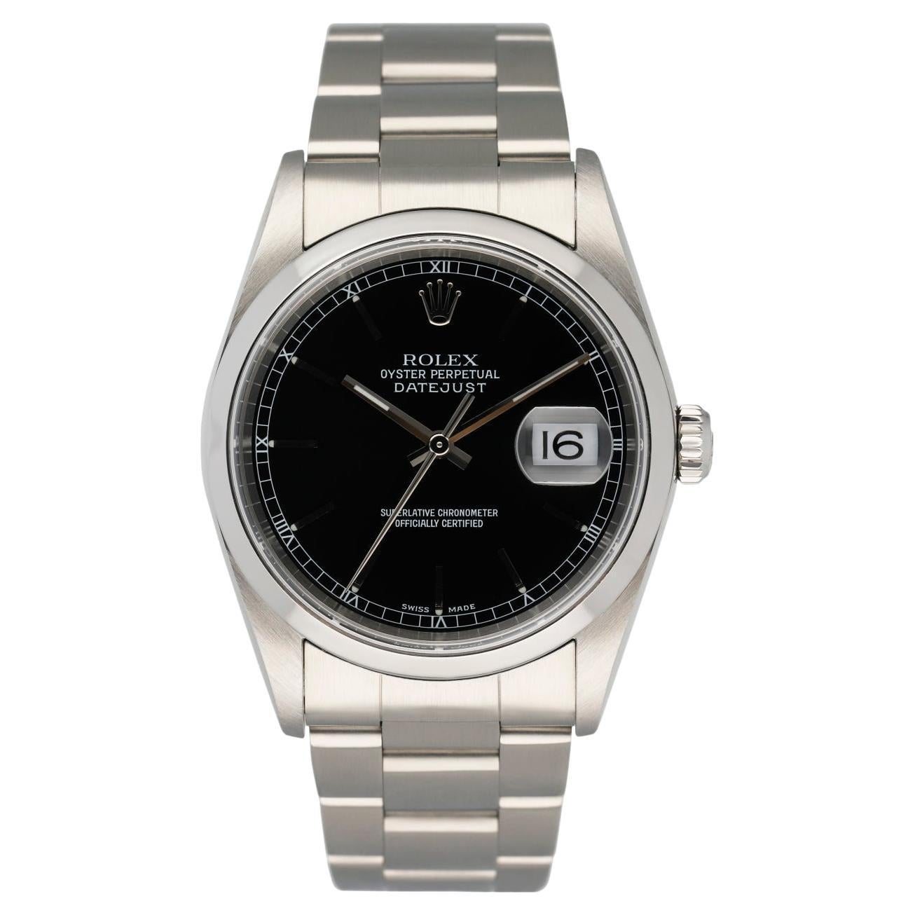 Rolex Datejust 36 White Roman Dial Jubilee Bracelet Men's Watch 16200 ...