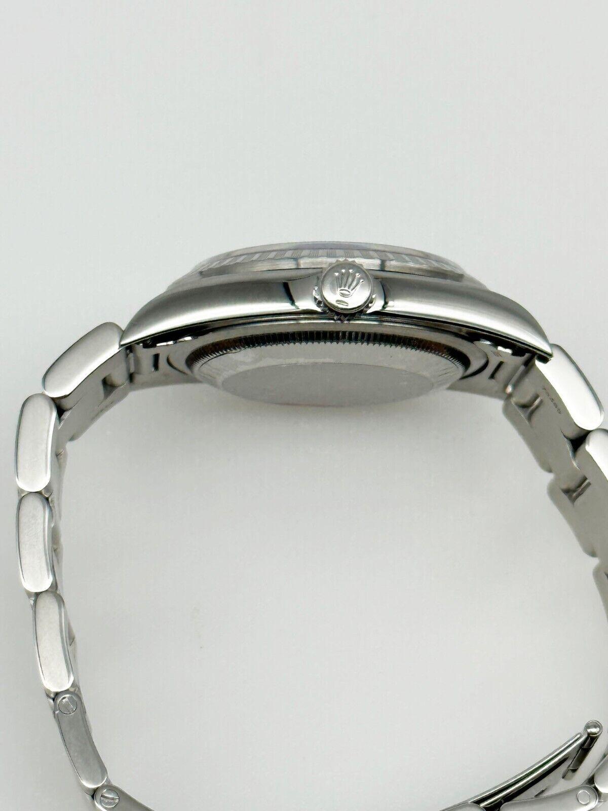 Rolex Datejust 16220 Black Dial Stainless Steel 2022 Service Paper For ...