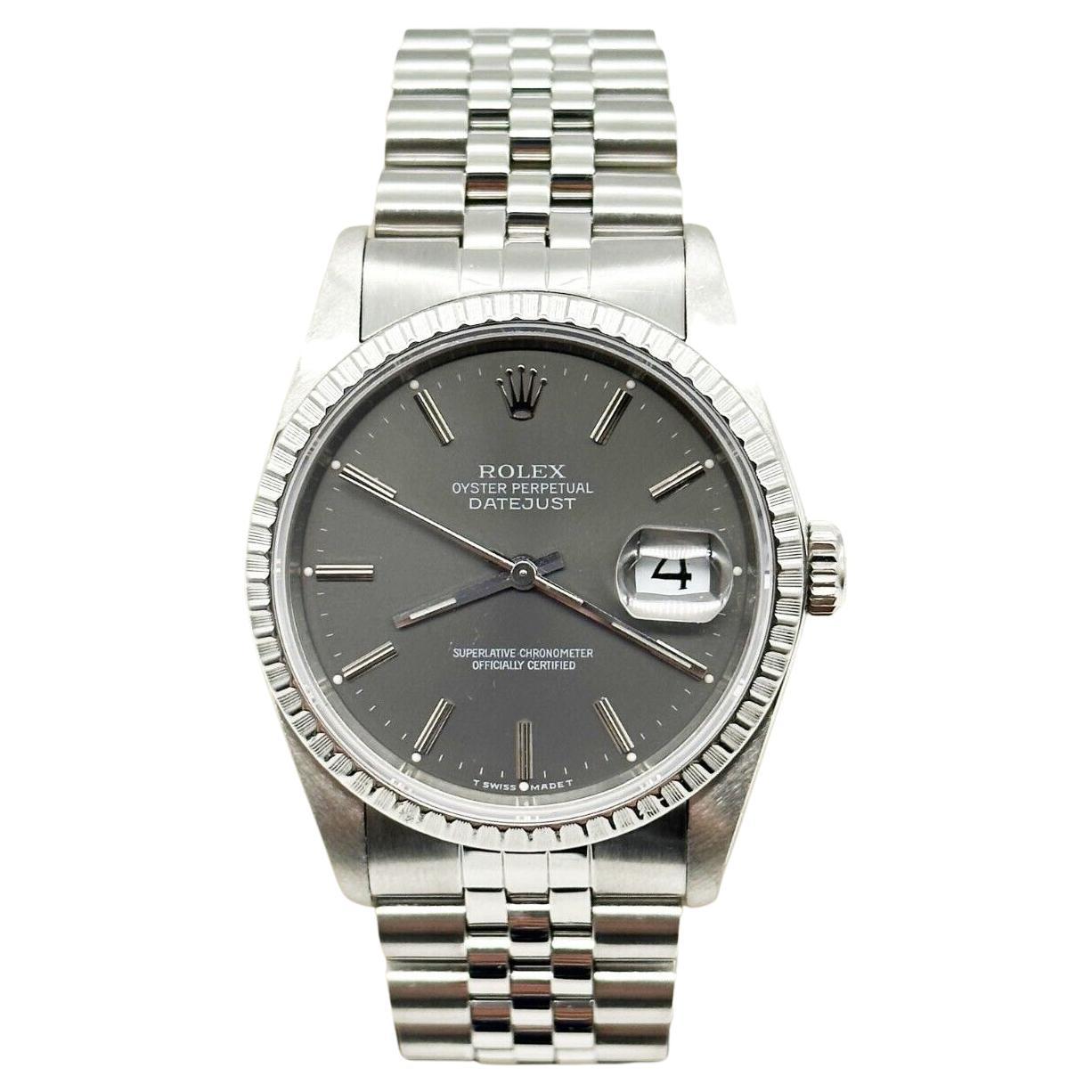 Rolex Datejust 16220 Stainless Steel Box Paper For Sale at 1stDibs