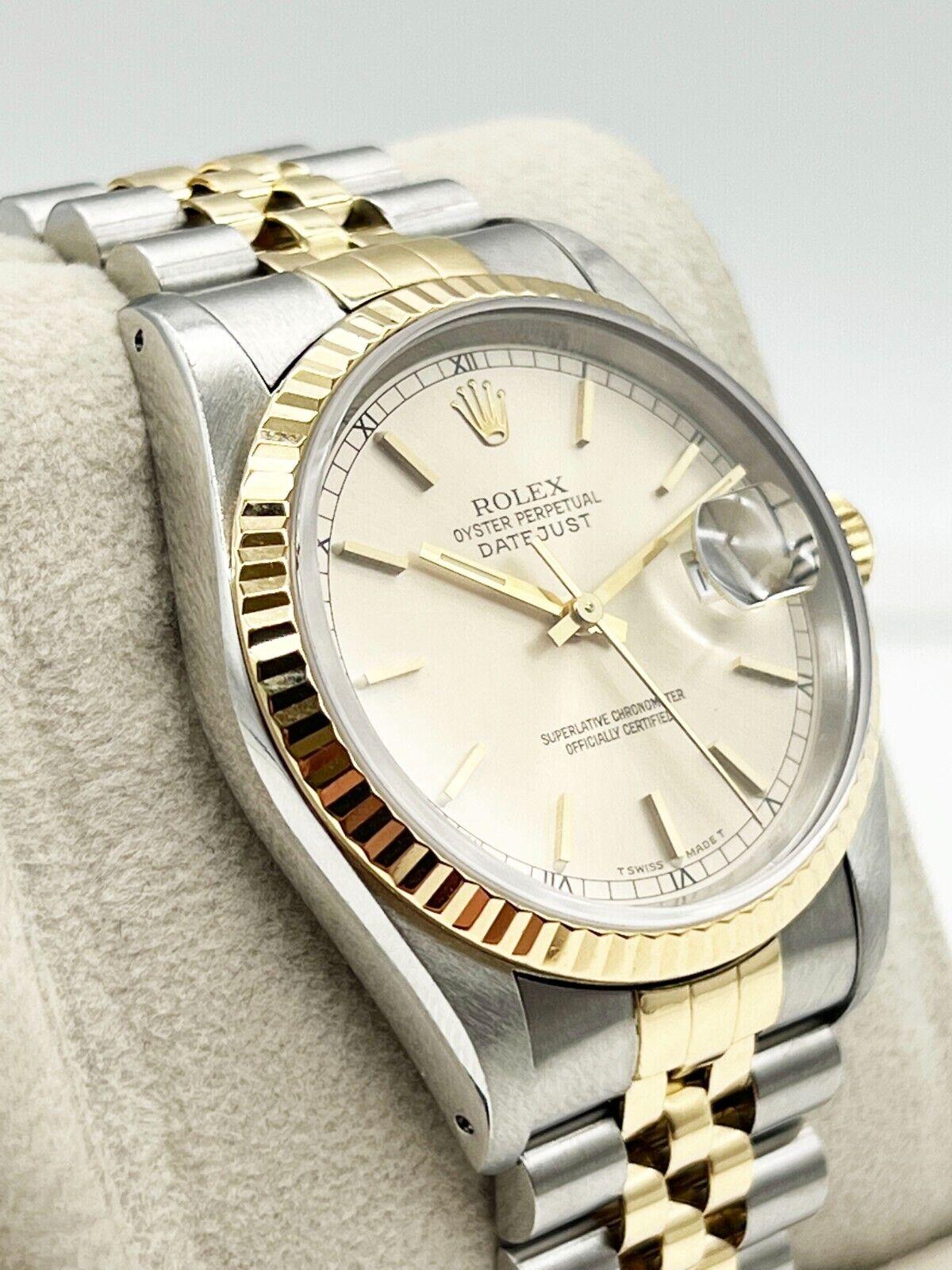 Rolex Datejust 16233 18k Yellow Gold Stainless Steel For Sale at 1stDibs | rolex serial 16233 ...