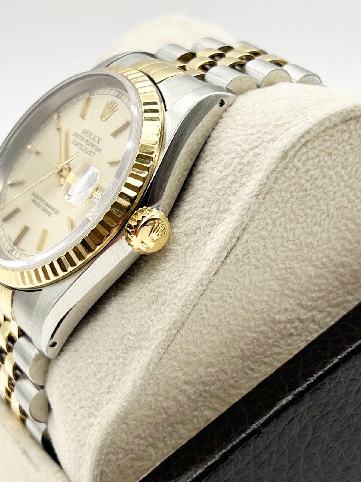 Rolex Datejust 16233 18k Yellow Gold Stainless Steel For Sale at 1stDibs | rolex serial 16233 ...