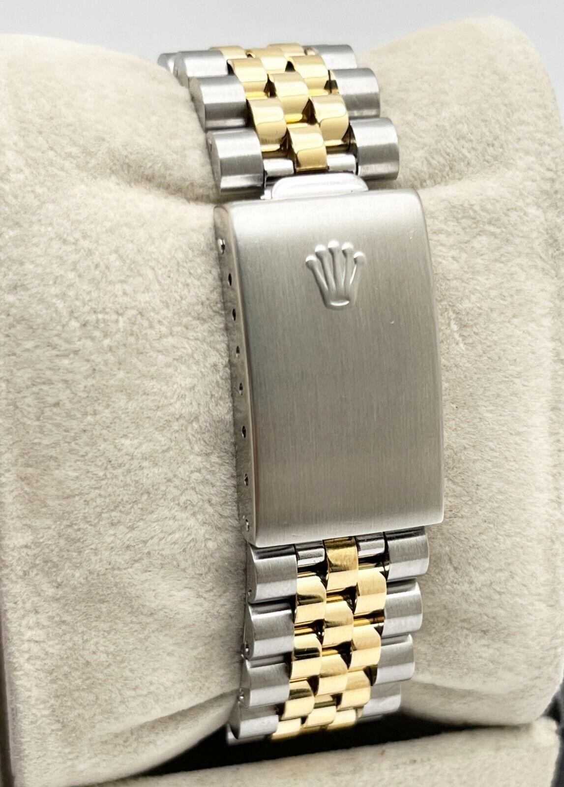 Rolex Datejust 16233 Black Dial 18K Yellow Gold Stainless Steel For ...