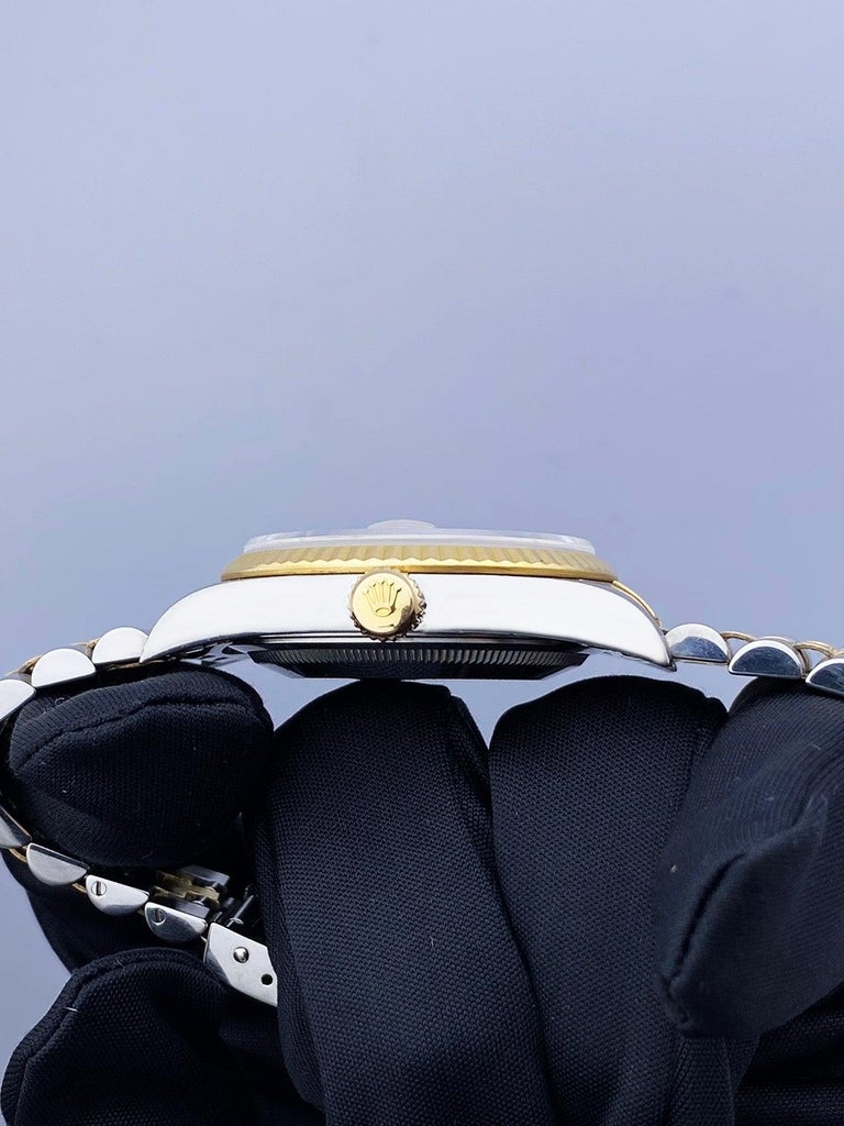 Rolex Datejust 16233 Ivory Pyramid Dial Mens Watch at 1stDibs | rolex ...