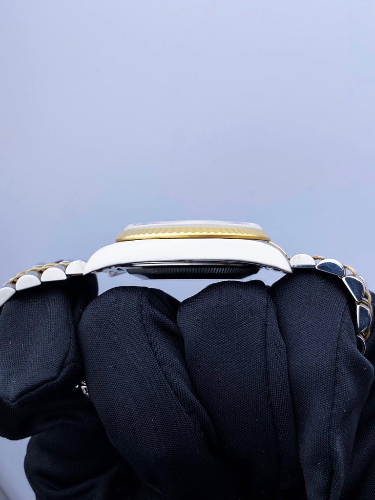 Rolex Datejust 16233 Ivory Pyramid Dial Mens Watch at 1stDibs | rolex ...