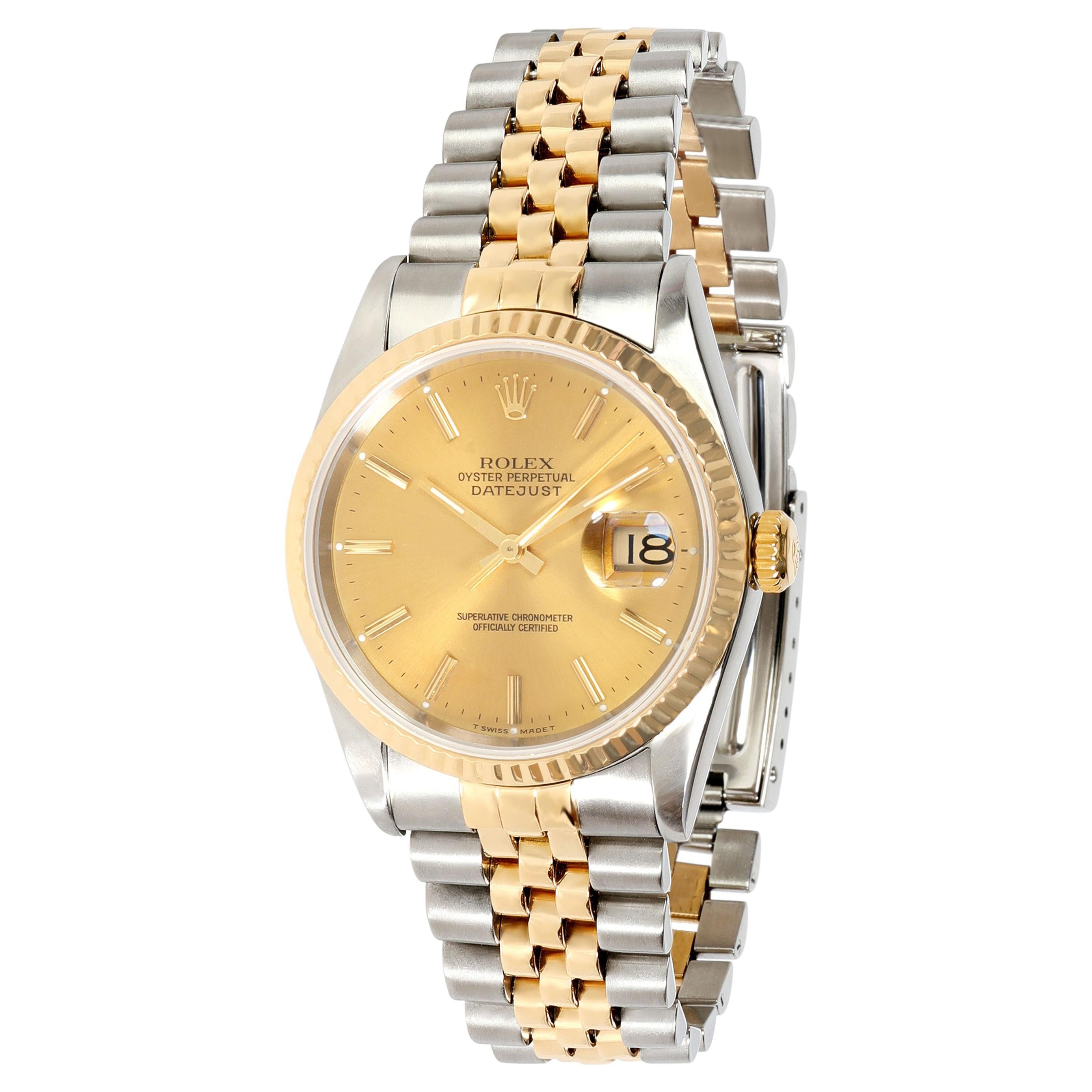 Rolex Datejust 2-Tone Men's Steel and Gold Watch 16233 For Sale at 1stDibs