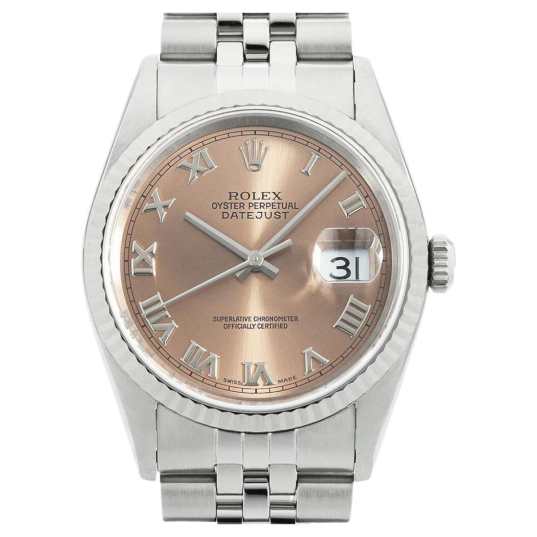 Rolex Datejust 16234 Men's Used Watch, Pink Roman Dial, T Series ...