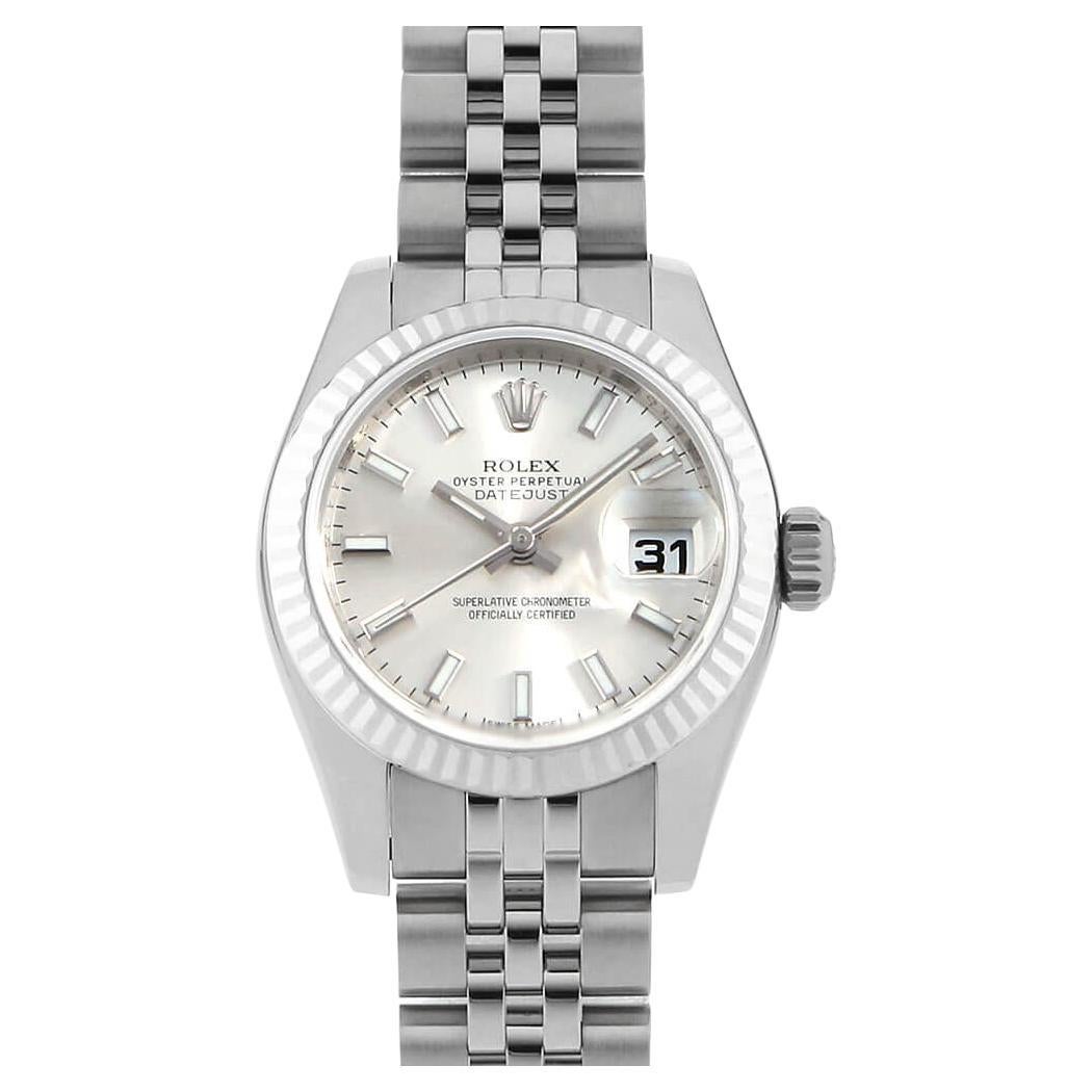 Rolex Datejust 179174 Ladies - Silver Bar Dial, 5-Row Jubilee, Random ...