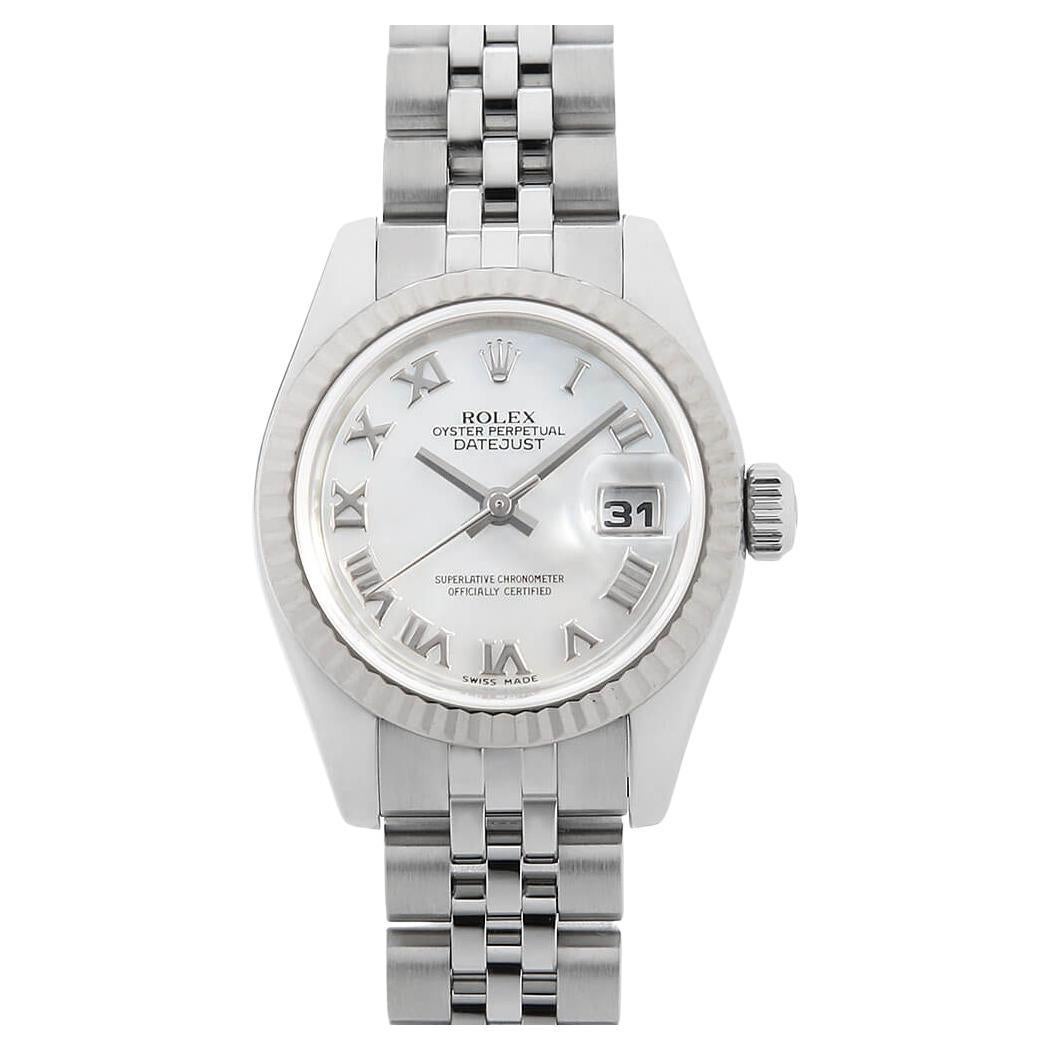 Rolex Datejust 179174NR Ladies' White Shell Roman Dial D-Series Pre ...