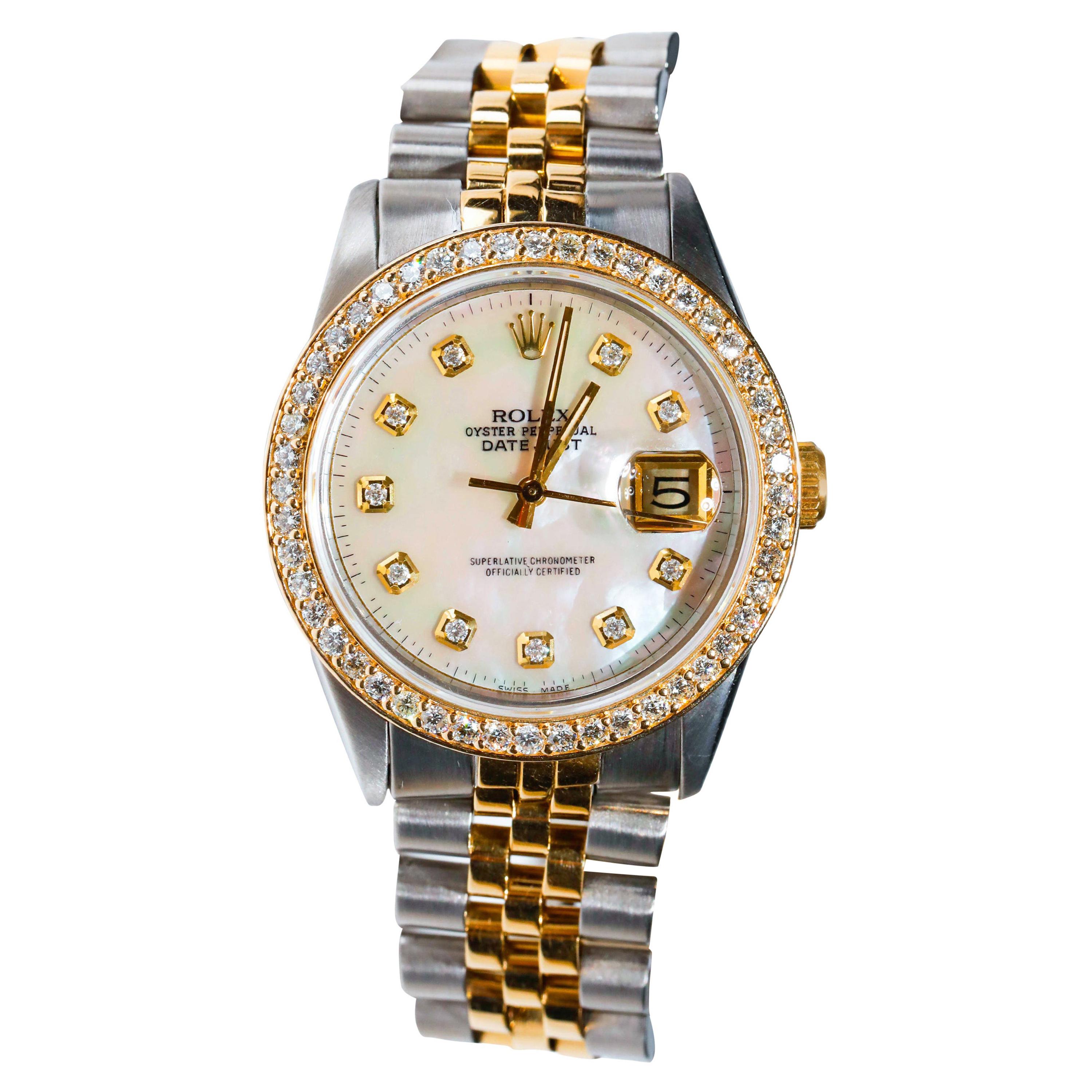 Rolex Datejust Yellow Gold Stainless Steel Jubilee Bracelet Automatic ...