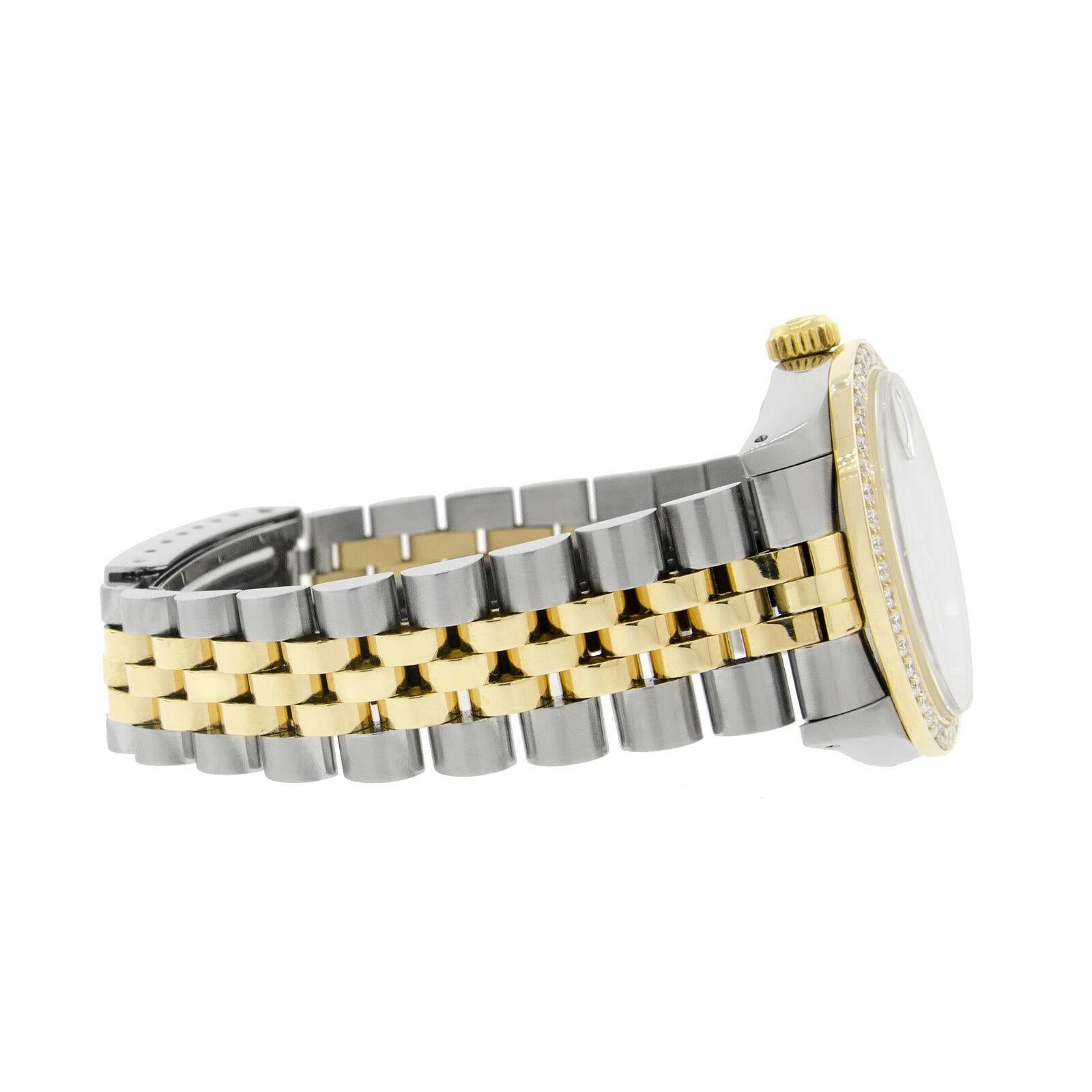 Rolex Datejust 2-tone 31mm 68273 Champagne Dial Watch With 0.95ct ...