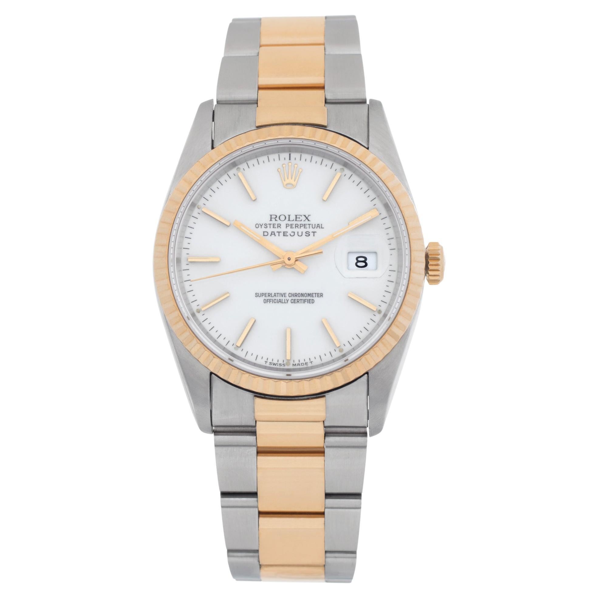 Certified Authentic Rolex Datejust 6960, White Dial For Sale at 1stDibs