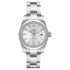 Rolex Datejust Silver Roman Dial Steel Ladies Watch 179160 Box Card For ...
