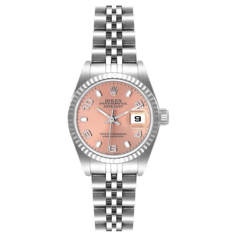 Rolex 79174 Datejust Stainless Steel Pink Salmon Diamond Dial Ladies ...