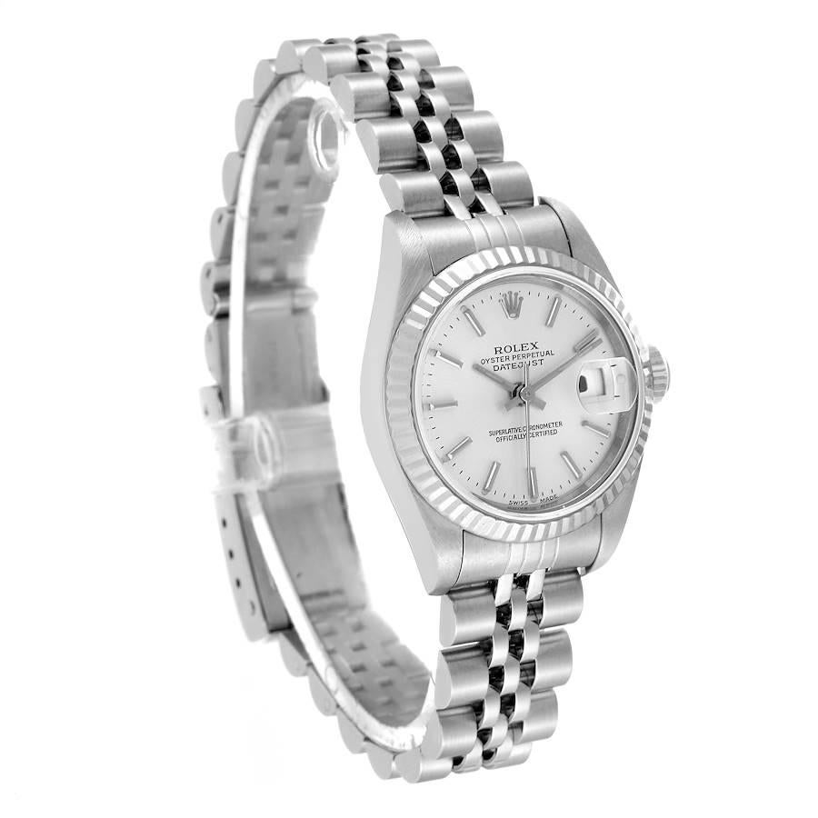 Rolex Datejust 26 Steel White Gold Silver Dial Ladies Watch 79174 at ...