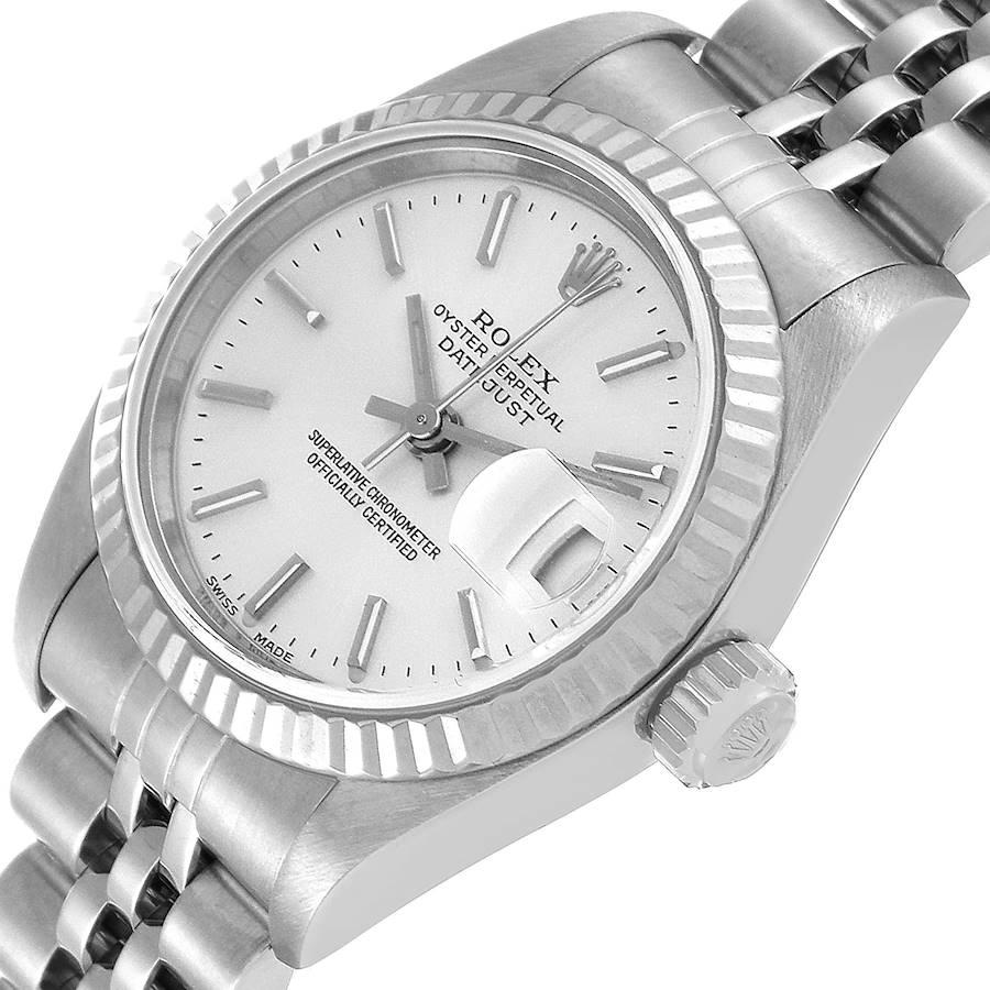 Rolex Datejust 26 Steel White Gold Silver Dial Ladies Watch 79174 at ...