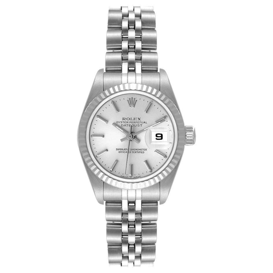 Rolex Datejust 26 Steel White Gold Silver Dial Ladies Watch 79174 at ...