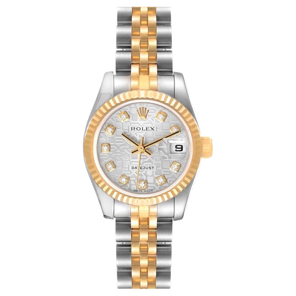Rolex Datejust 179173 Champagne Jubilee Diamond Dial Steel 18K Gold ...