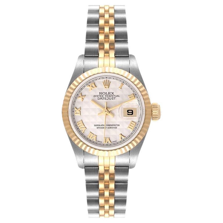 Rolex Datejust 26 Steel Yellow Gold Roman Dial Watch 79173 Box Papers ...