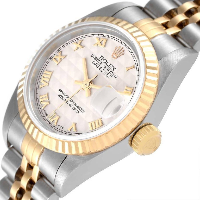 Rolex Datejust 26 Steel Yellow Gold Roman Dial Watch 79173 at 1stDibs
