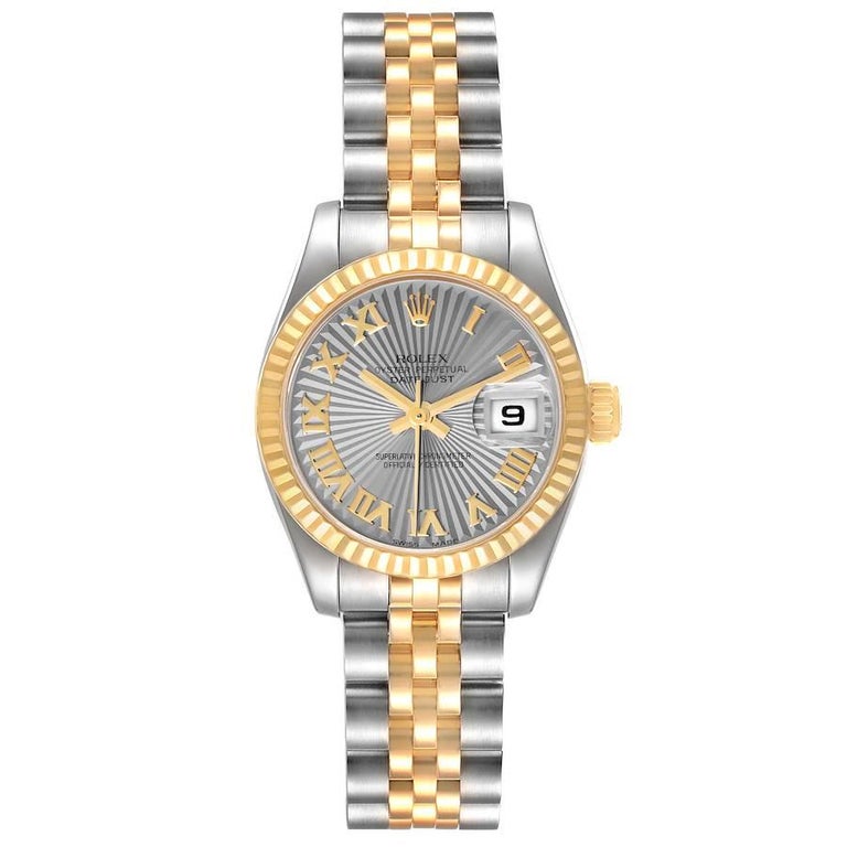 Rolex Datejust 26 Steel Yellow Gold Sunbeam Dial Ladies Watch 179173 ...
