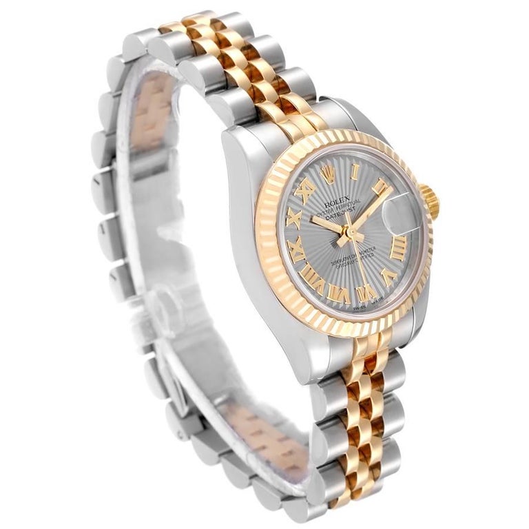 Rolex Datejust 26 Steel Yellow Gold Sunbeam Dial Ladies Watch 179173 ...
