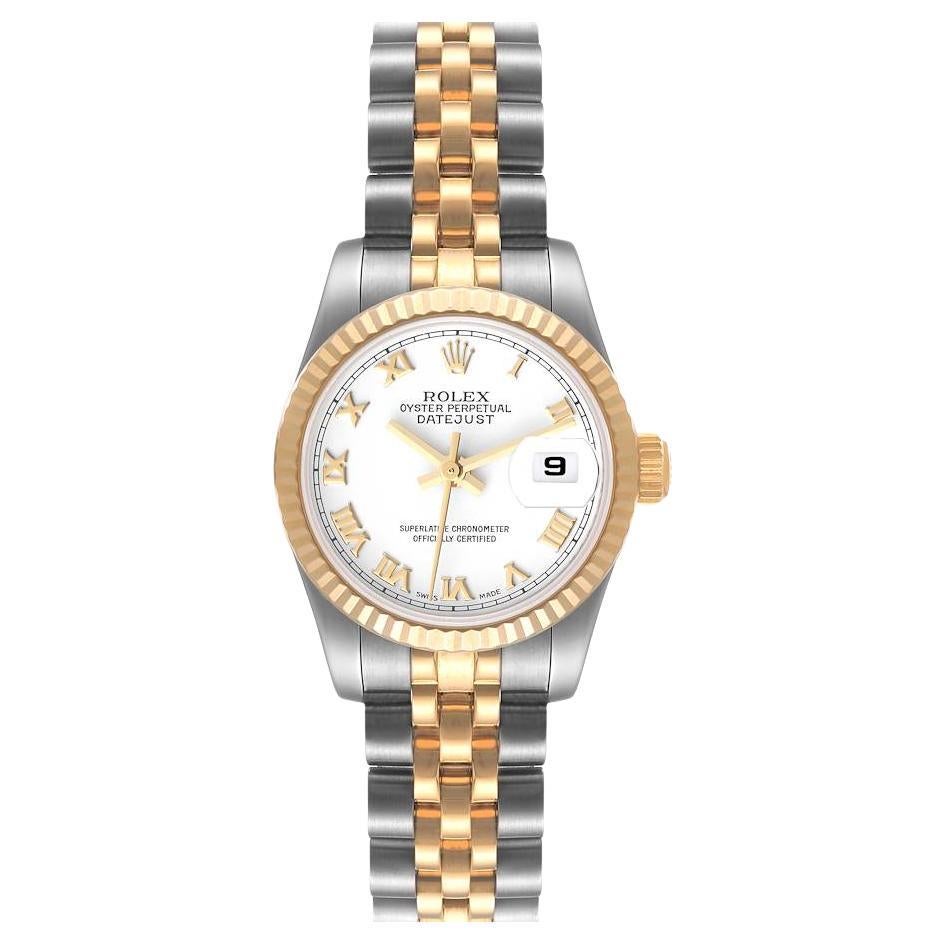 Rolex Datejust Steel Yellow Gold Red Vignette Diamond Ladies Watch ...