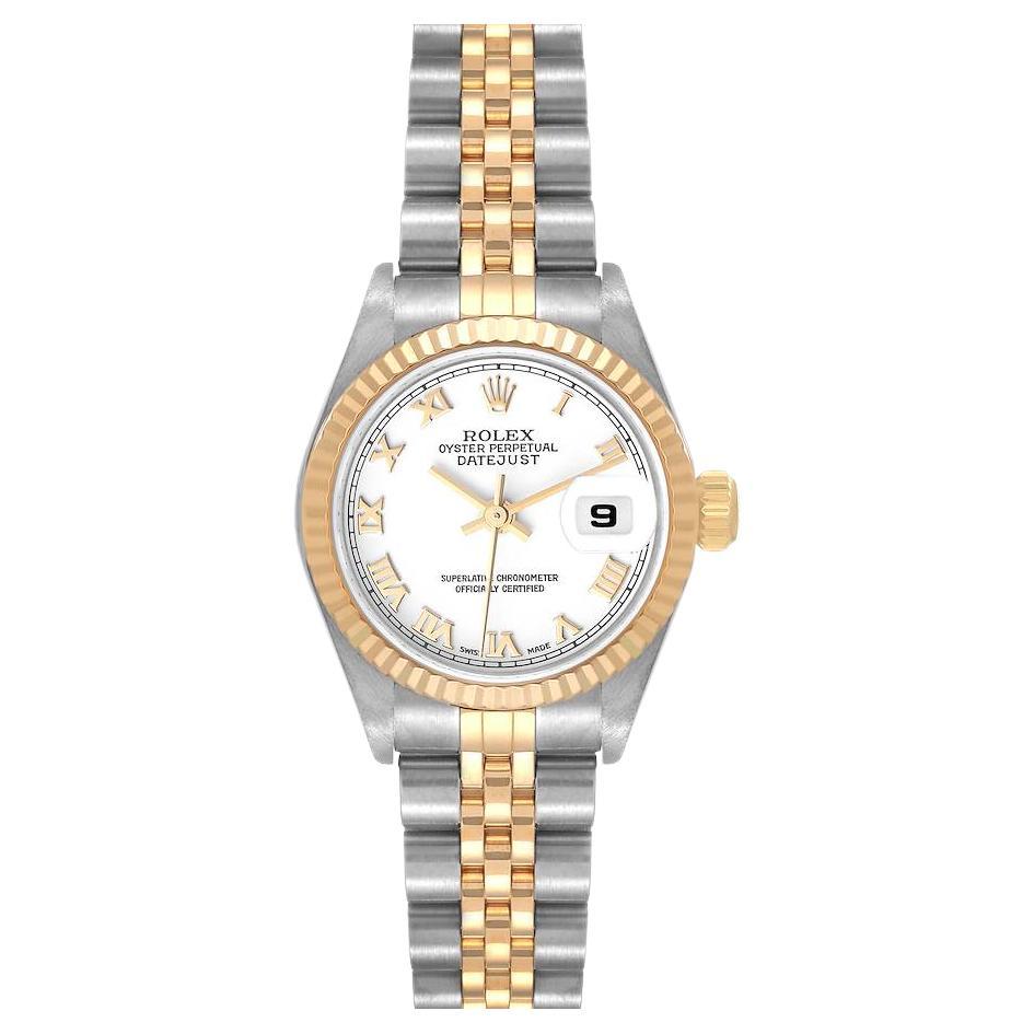 Rolex Datejust Steel Yellow Gold White Diamond Dial Ladies Watch 79173 ...