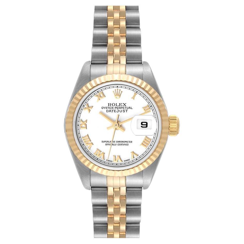 Rolex Datejust Steel Yellow Gold White Diamond Dial Ladies Watch 79173 ...