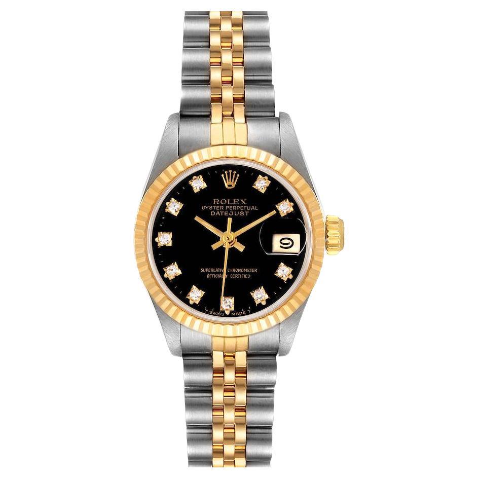 Rolex Datejust 26 69173 Ladies Stainless Steel and Yellow Gold Diamond ...