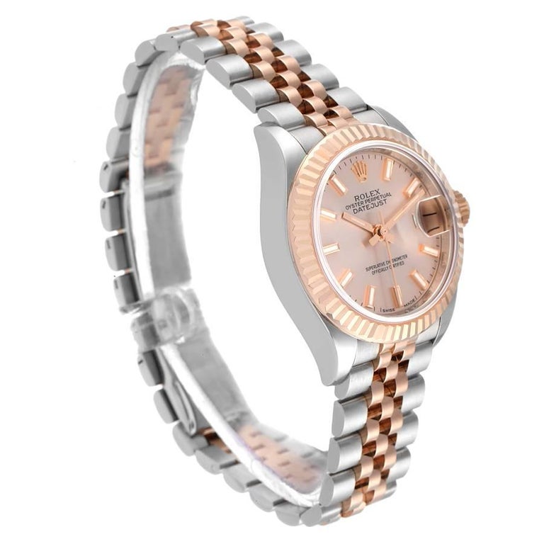 Rolex Datejust 28 Everose Rolesor Rose Dial Ladies Watch 279171 Box ...